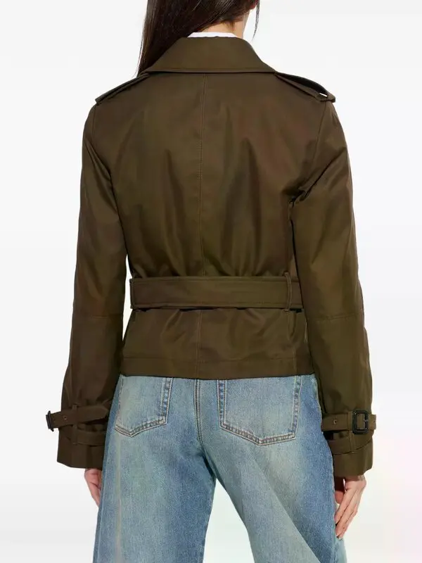 Burberry Buttoned Belted Jacket