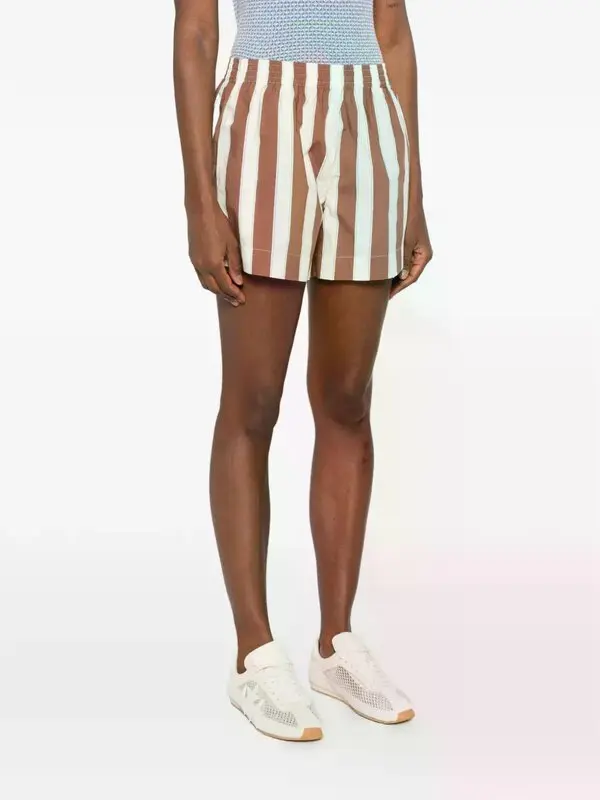 MC2 SAINT BARTH Meave Striped Shorts - Brown