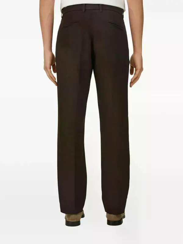 Boggi Milano Linen Trousers - Brown