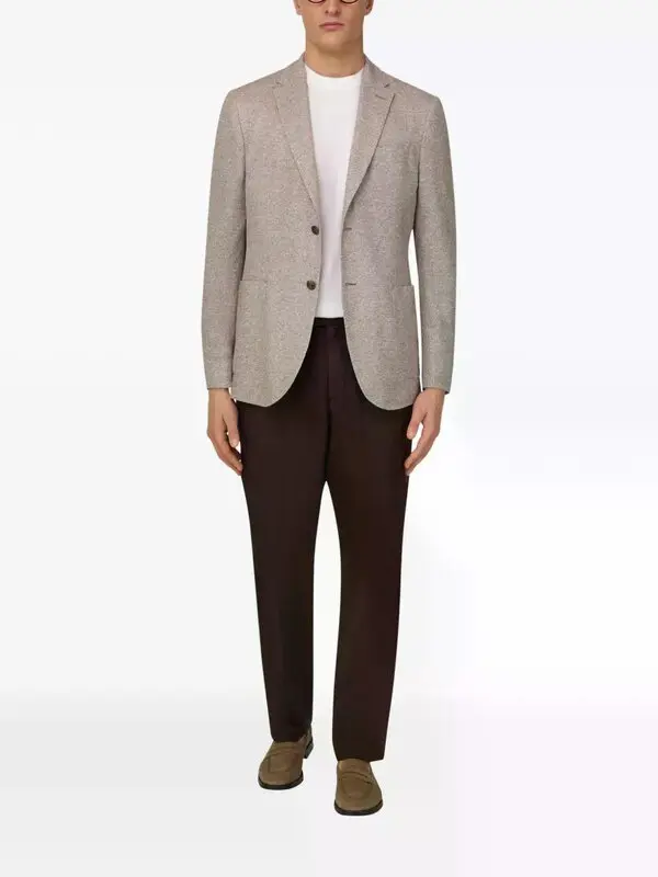 Boggi Milano Single-breasted Blazer - Brown
