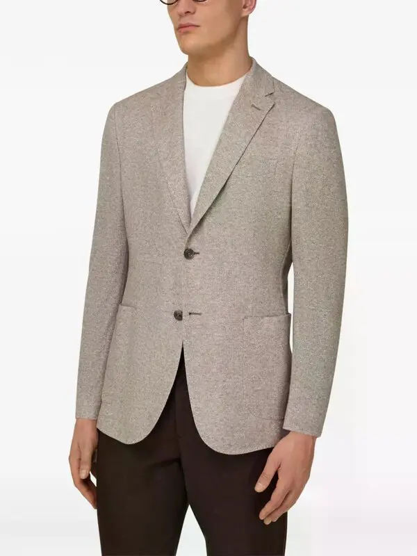Boggi Milano Single-breasted Blazer - Brown