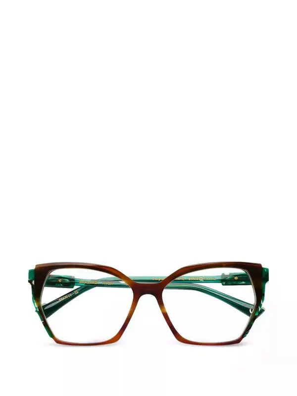 ETNIA BARCELONA Braganza Geometric Frame Glasses - Brown