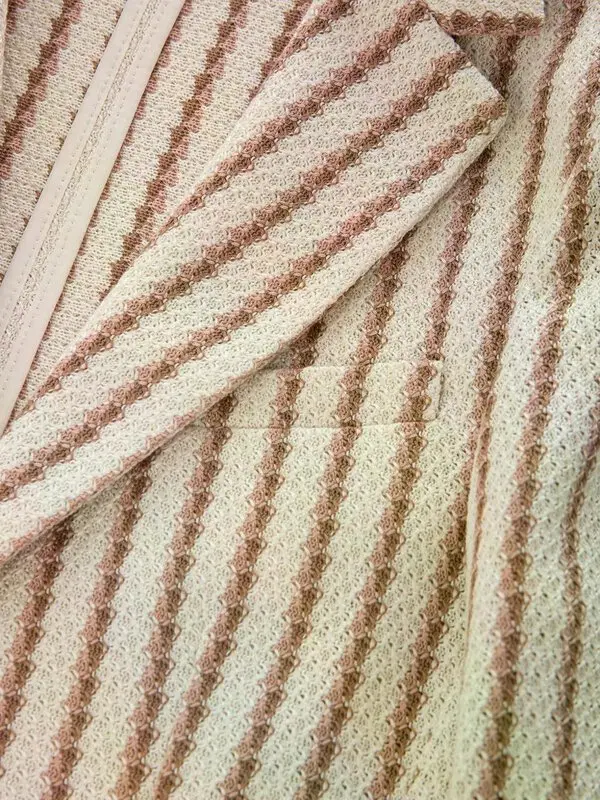 CIRCOLO 1901 Striped Single-breasted Blazer - Neutrals