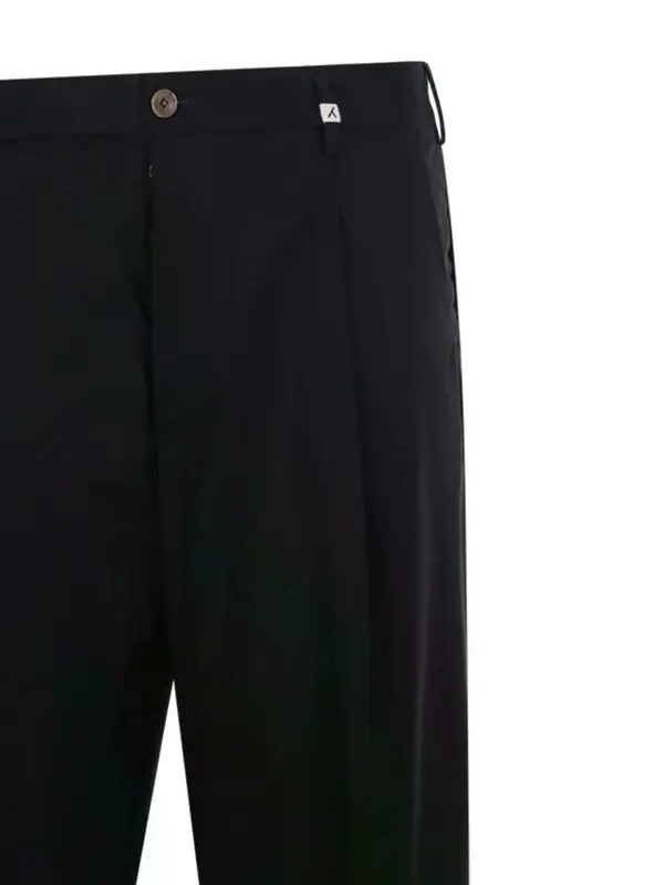MYTHS Button Pleated Trousers - Black