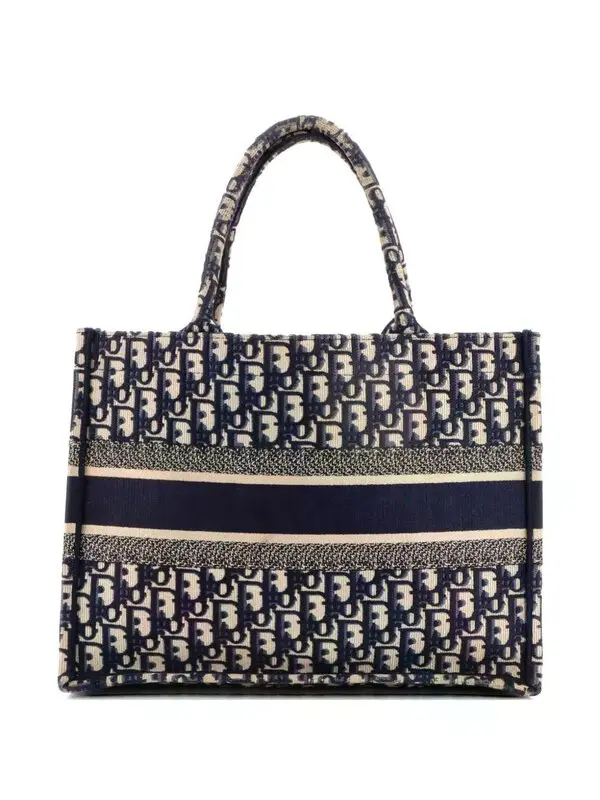 Dior Book Oblique Canvas Medium Tote Bag - Blue