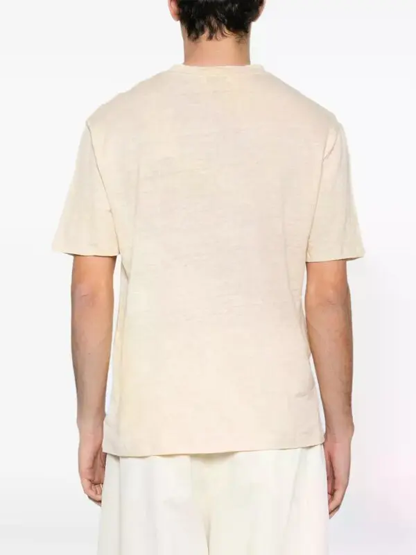 Sandro Linen T-shirt - Neutrals
