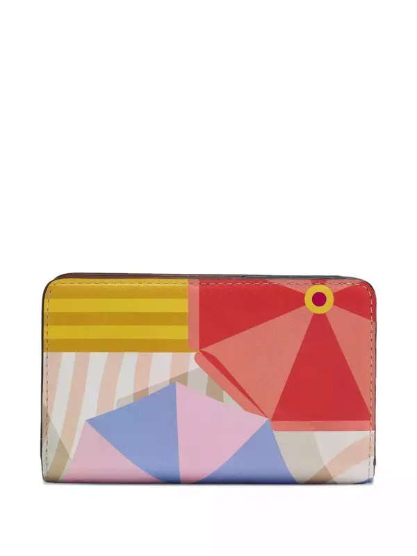 LANCEL Beach Geometric Print Zip Wallet