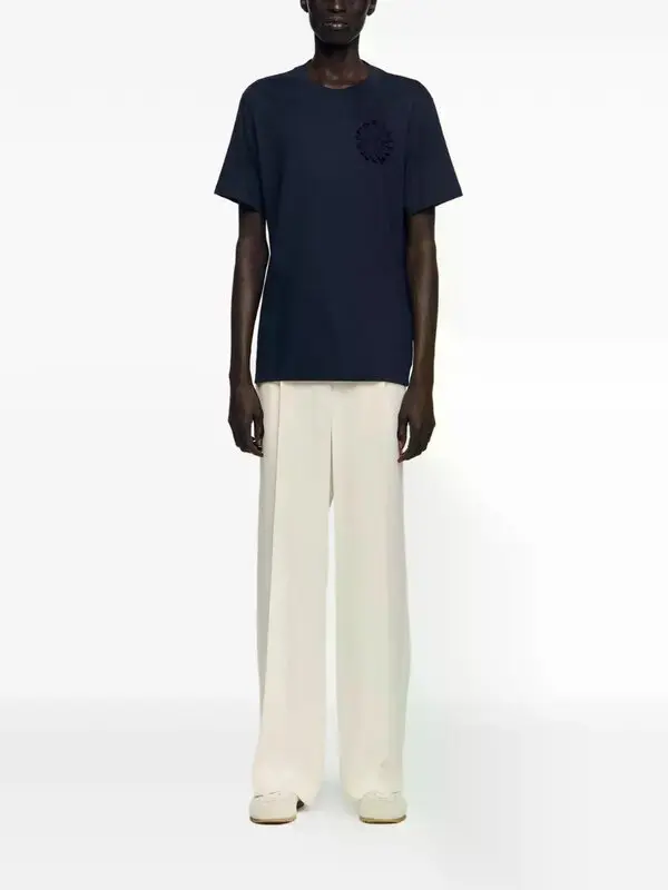 Sandro Cotton Crochet Flower T-shirt