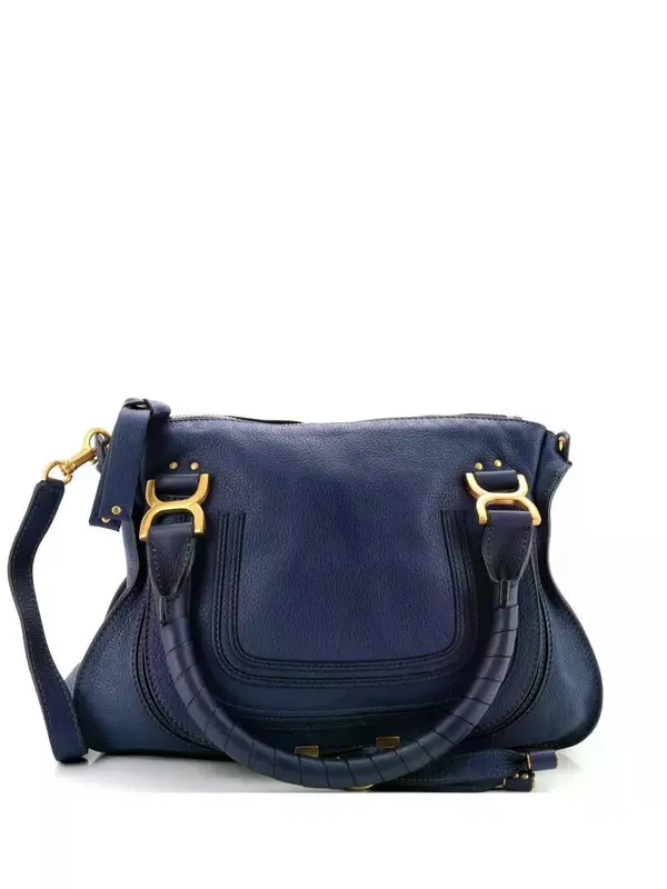 Chloé Marcie Leather Medium Satchel - Blue