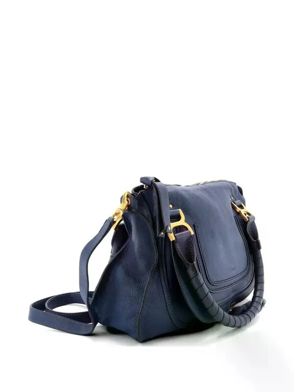 Chloé Marcie Leather Medium Satchel - Blue