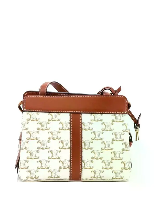 Celine Teen Cabas De France Bag Triomphe Coated Canvas - Brown