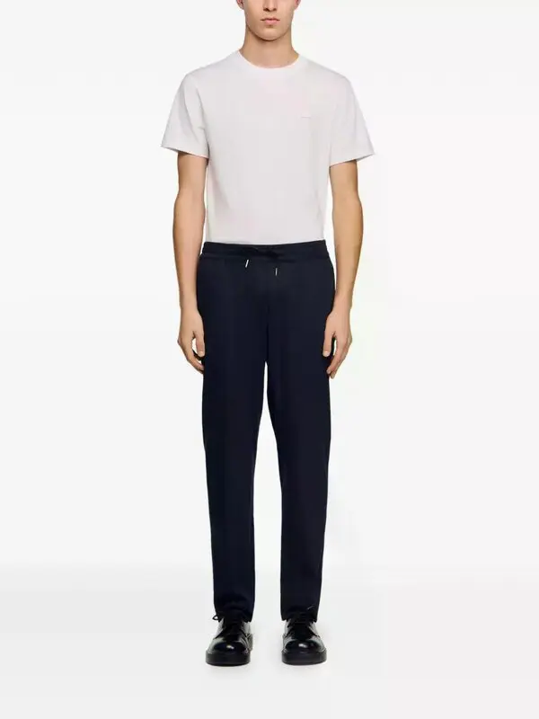 Sandro Elasticated Straight-leg Trousers - Blue