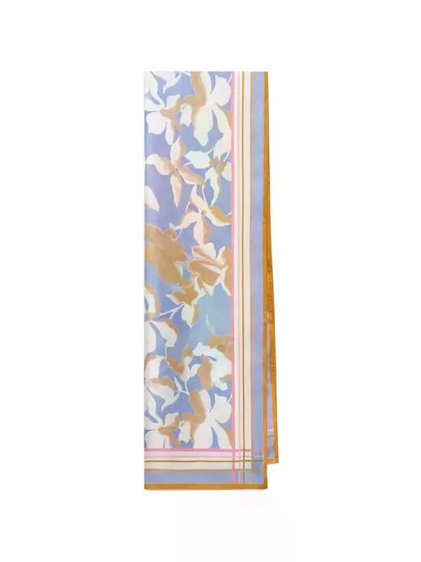 Malìparmi Floral-print Scarf - Blue
