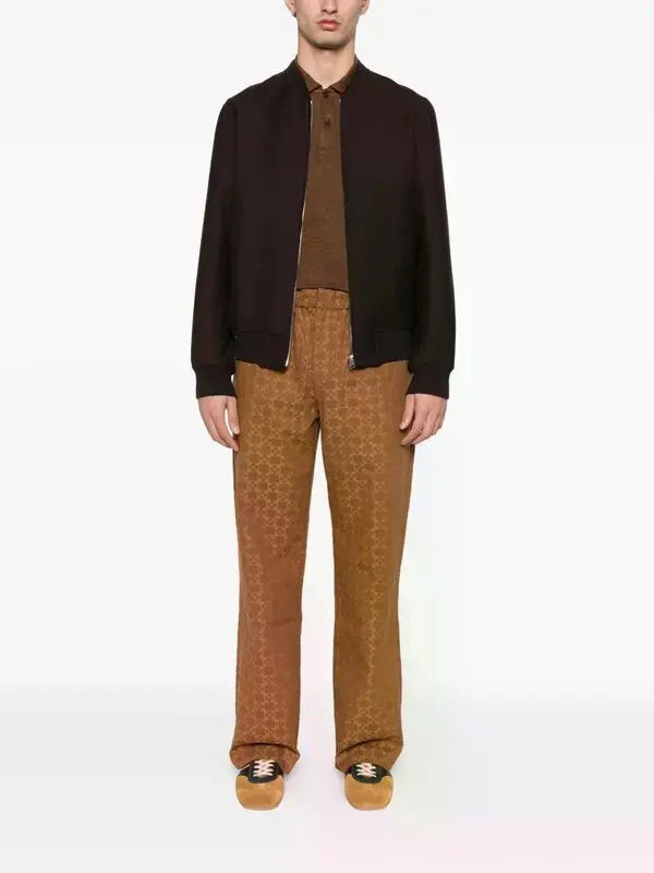 Sandro Linen Polo Shirt - Brown