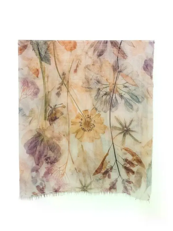 Faliero Sarti Floral-print Scarf - Neutrals