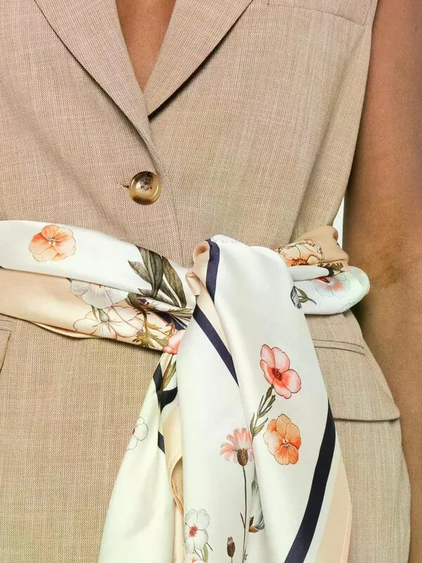 Liu Jo Waistcoat With Scarf Detail - Brown
