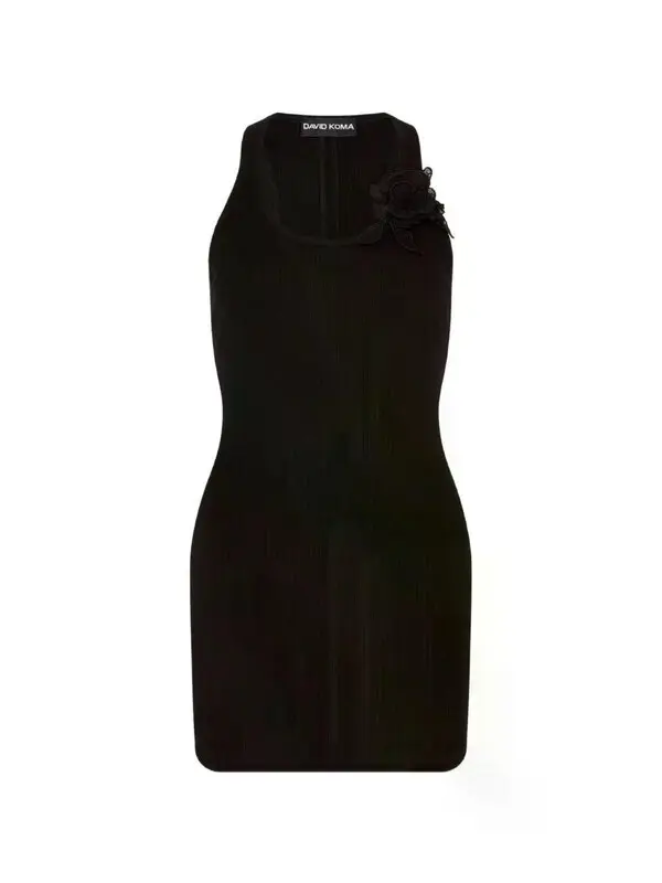 David Koma Flower Appliqué Mini Dress