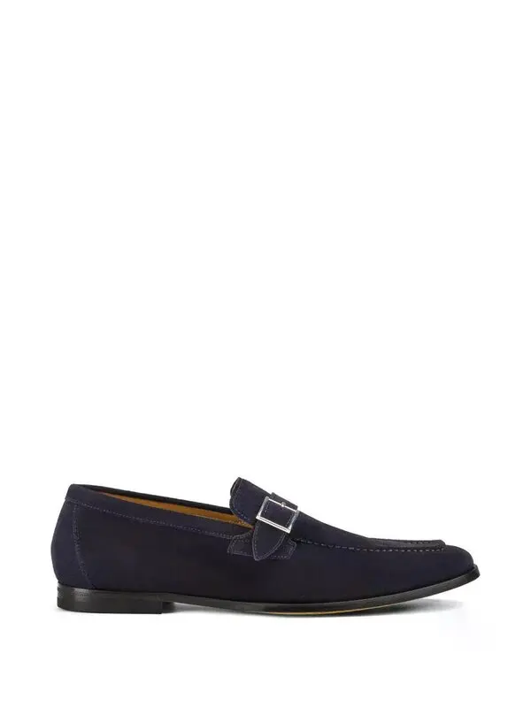 DOUCAL'S Single-buckle Suede Loafers - Blue