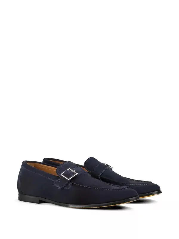 DOUCAL'S Single-buckle Suede Loafers - Blue