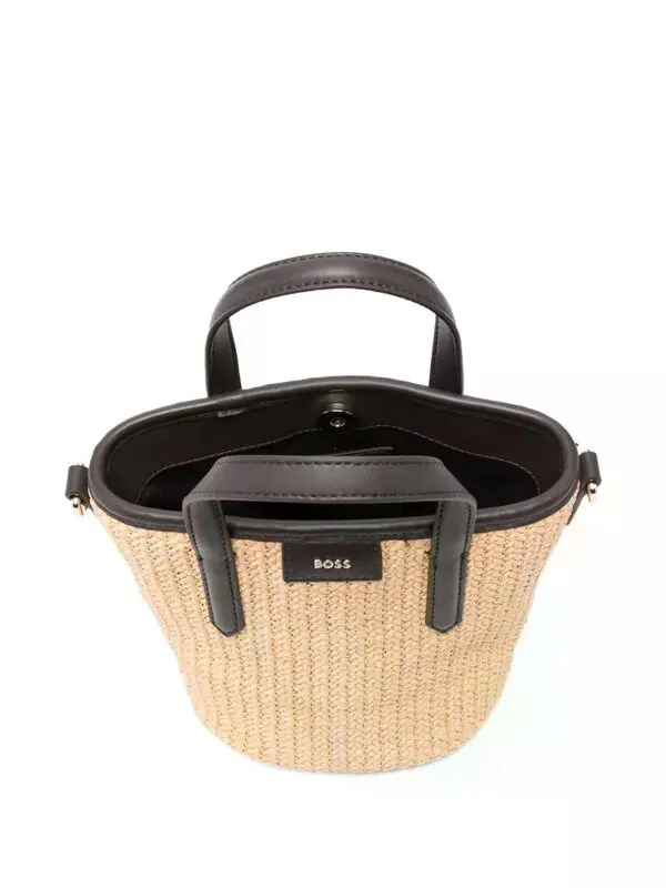 BOSS Mini Jala Woven Bucket Bag