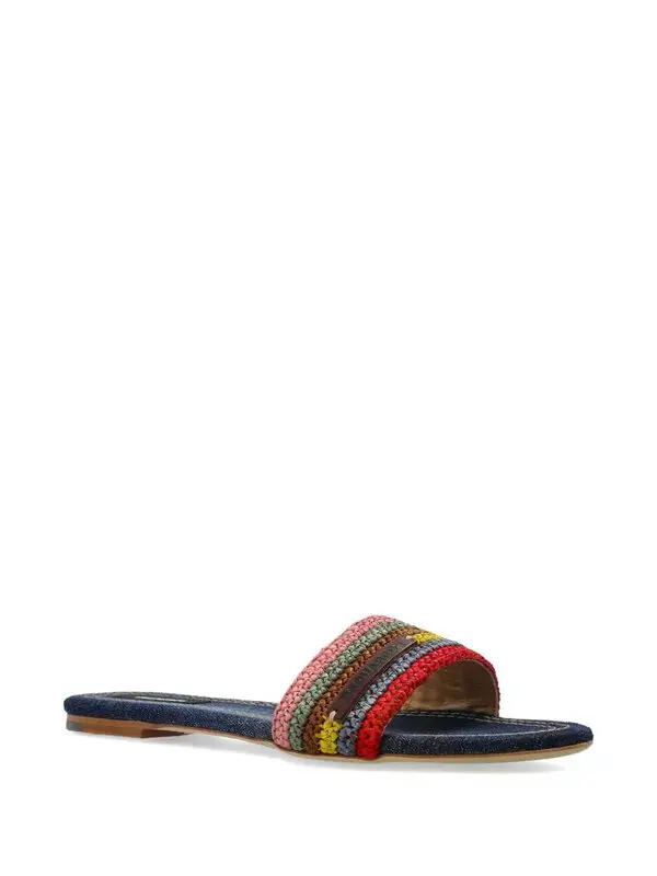 Dsquared2 Summer Dream Raffia Sandals - Black