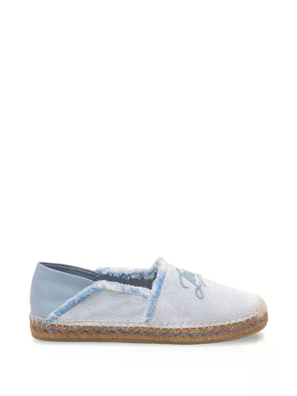 JIMMY CHOO Frayed Logo Espadrilles - Blue