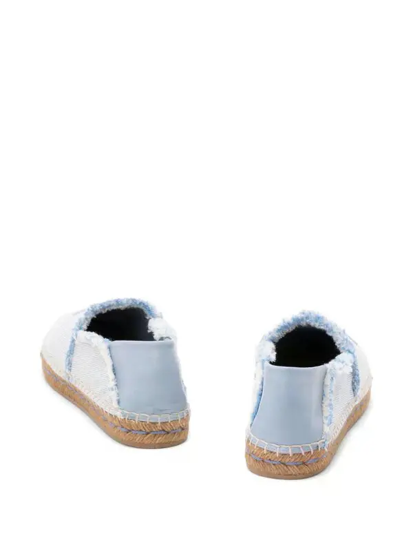 JIMMY CHOO Frayed Logo Espadrilles - Blue
