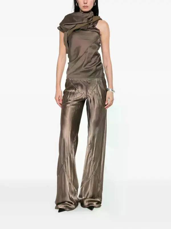 ENTIRE STUDIOS Asymmetric Neck Top - Brown