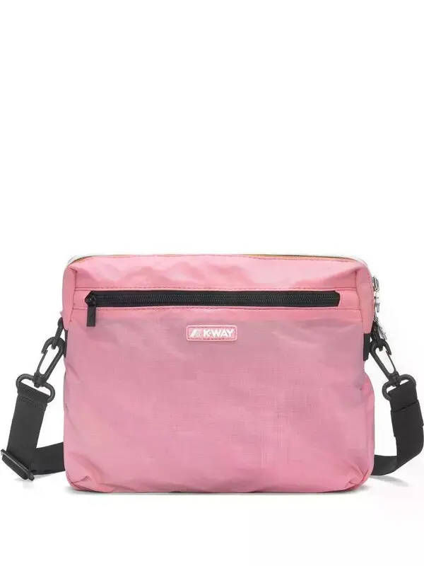 K-WAY Moire Messenger Bag - Pink