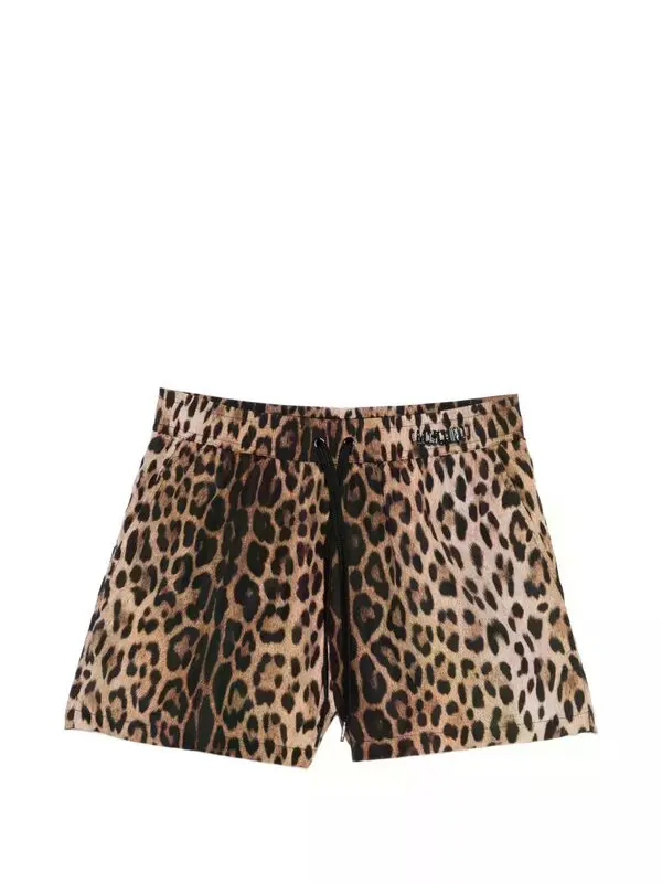 Moschino Leopard-print Swim Shorts - Neutrals