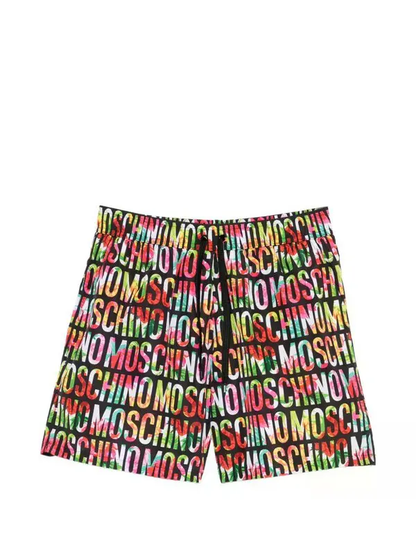 Moschino Floral-print Swim Shorts - Black