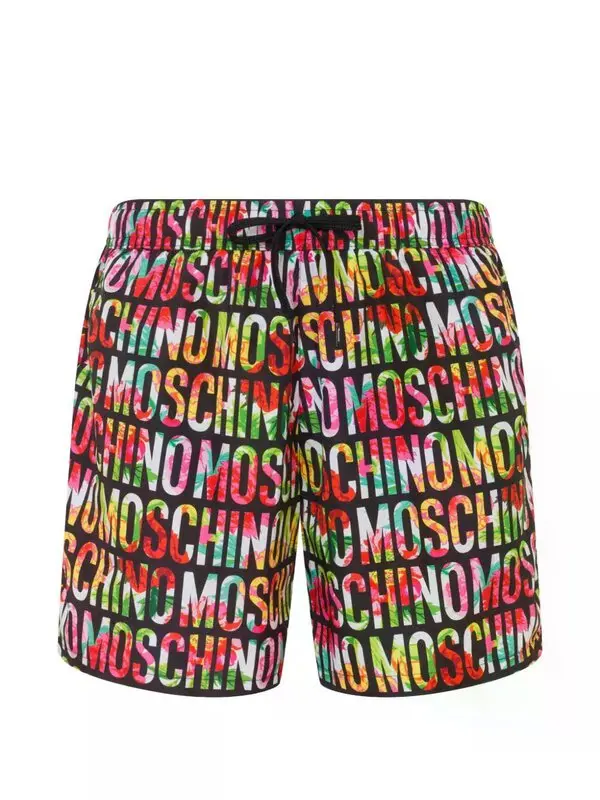 Moschino Floral-print Swim Shorts - Black