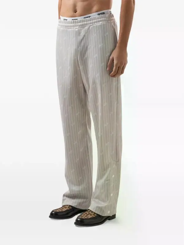 Gcds Pinstripe Logo-motif Track Pants