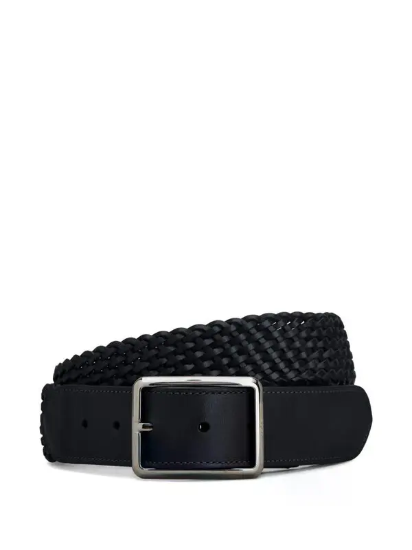 TOD'S Woven Buckled Belt - Black