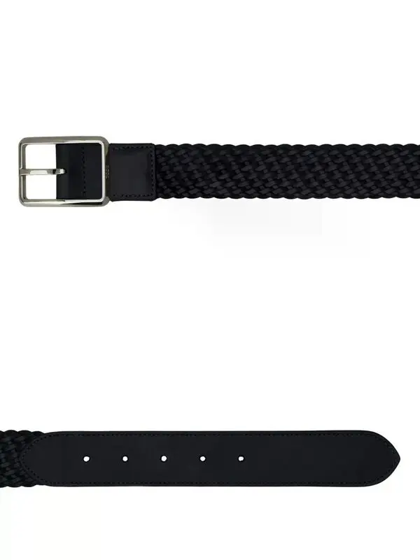 TOD'S Woven Buckled Belt - Black