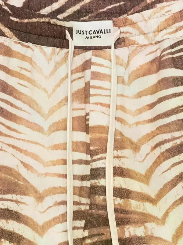 Just Cavalli Printed Drawstring Shorts - Brown
