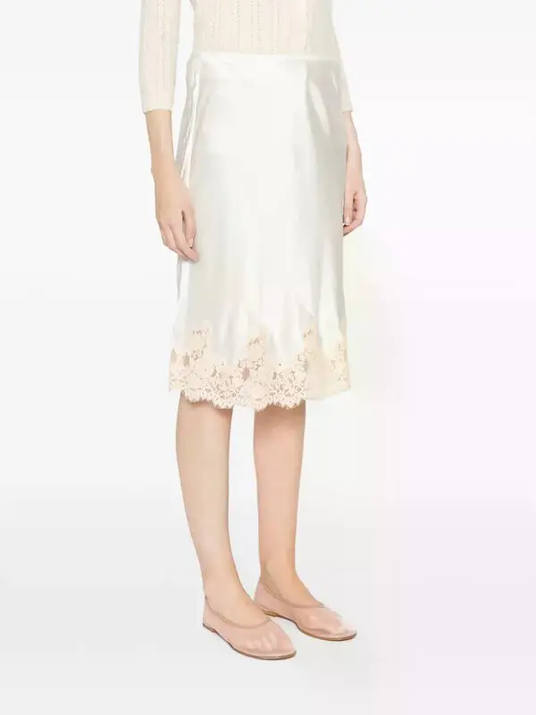 DÔEN Elowette Midi Skirt With Lace Trim