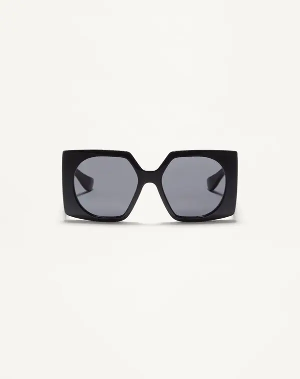 Valentino Garavani Vlogo Acetate Sunglasses - Black/grey