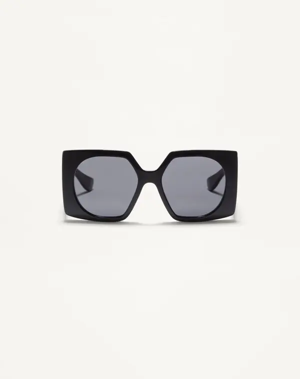 Valentino Garavani Vlogo Acetate Sunglasses - Black/grey