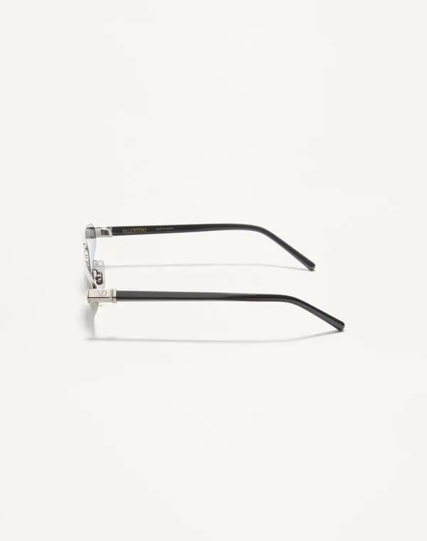 Valentino Garavani Cat-eye Eyewear - Silver/black/grey