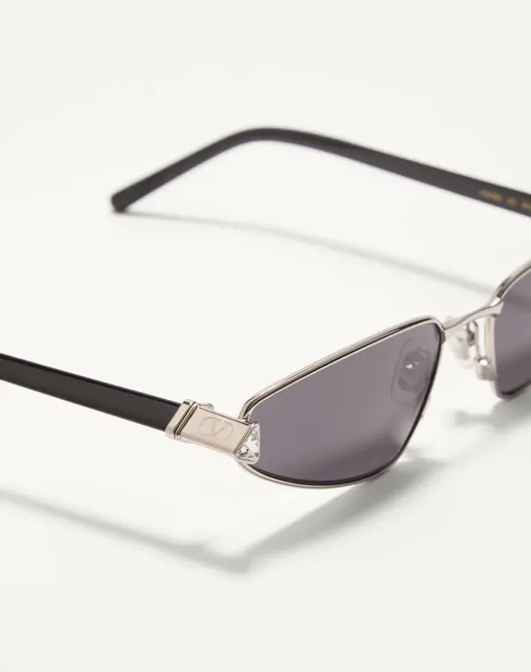 Valentino Garavani Cat-eye Eyewear - Silver/black/grey