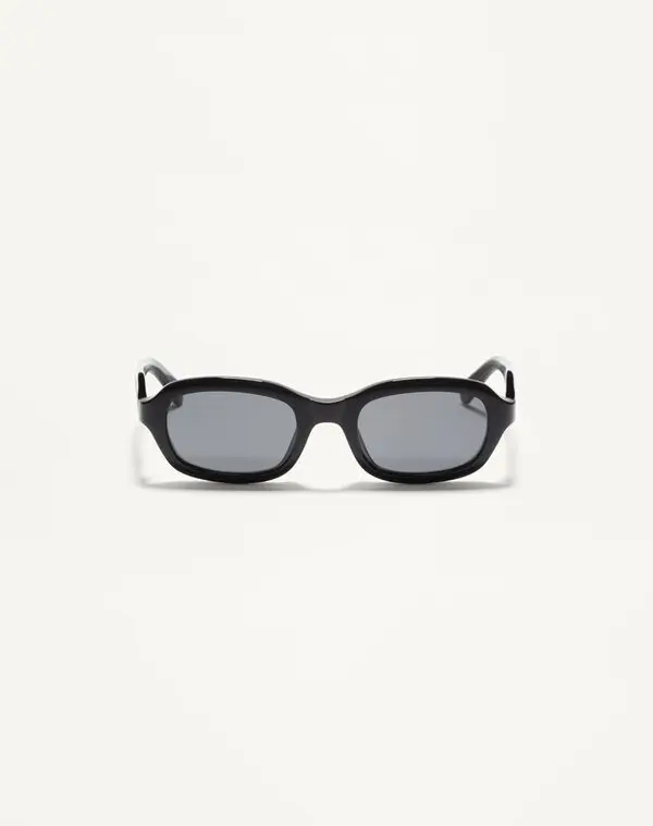 Valentino Garavani Rectangular Acetate Eyewear - Black/grey