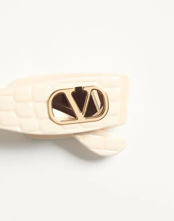 Valentino Garavani Rectangular Sunglasses - Ivory/gradient Grey