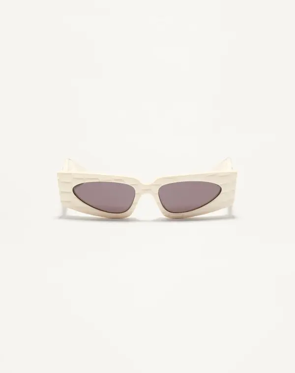 Valentino Garavani Rectangular Sunglasses - Ivory/gradient Grey