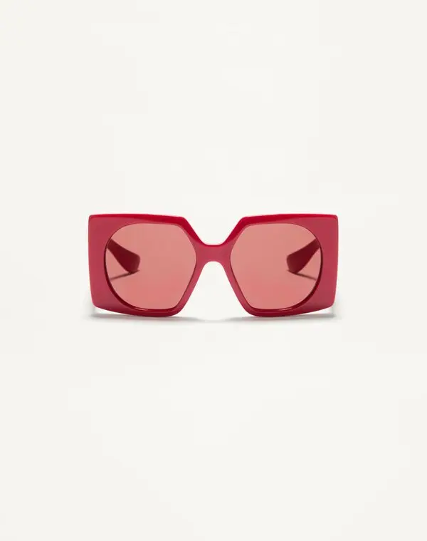 Valentino Garavani Rectangle Sunglasses - Red