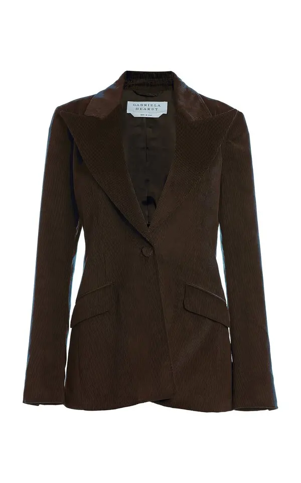 Gabriela Hearst Leiva Single-breasted Cashmere Blazer