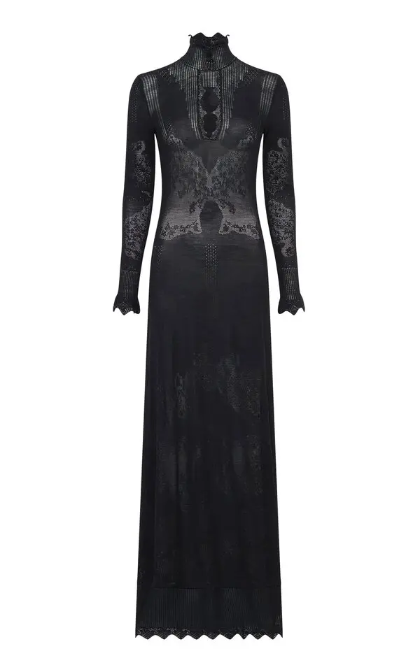 Gabriela Hearst Solace Cutout Virgin-wool Maxi Dress - Black