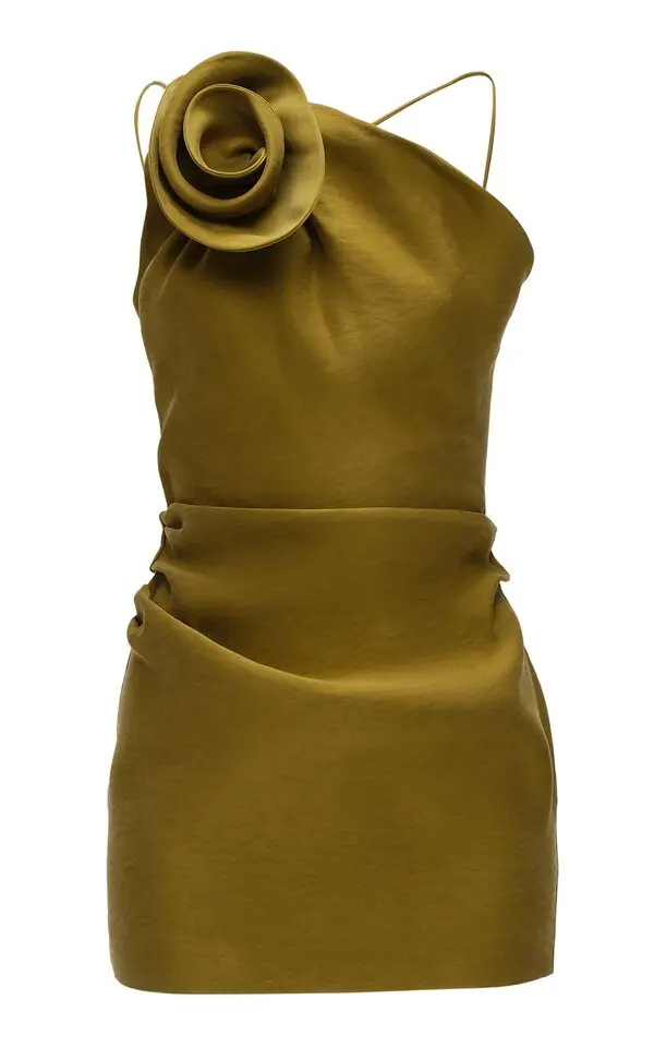 Magda Butrym Rosette-detailed Silk Mini Dress
