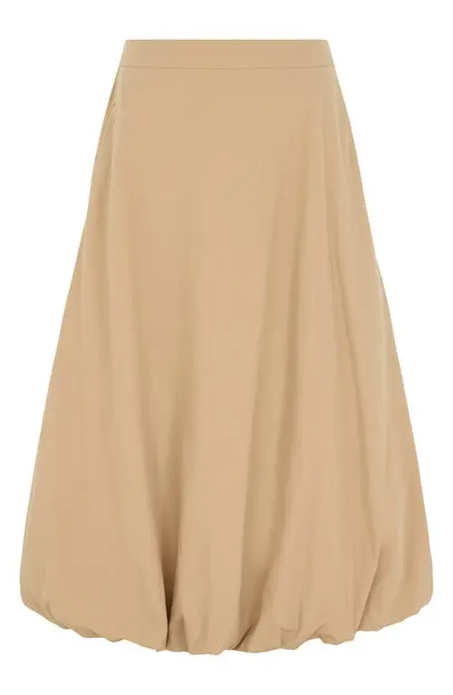 ALIGNE Organic Cotton Bubble Midi Skirt - Camel