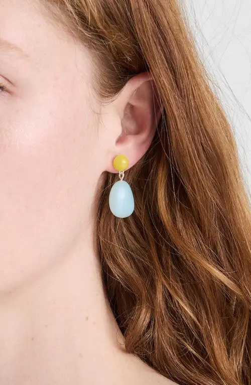 Madewell Stone Double Drop Earrings - Amazonite Multi